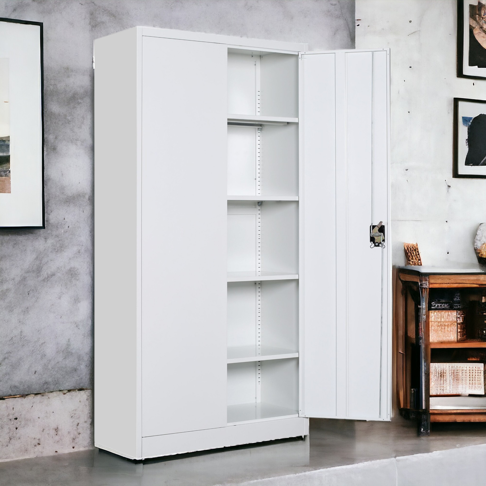 Balkon Dolabı Erzak Dolabı Metal Raflı - 18708 - Gökerler